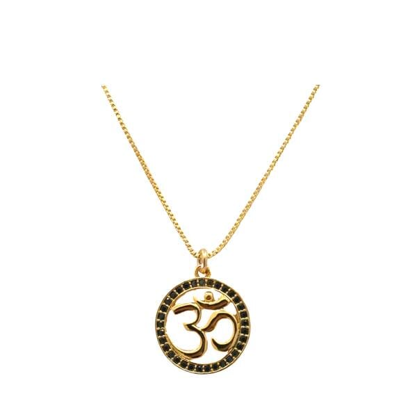 Cut Out Gold Fill & CZ Om Pendant Necklace: (NGCP46OM) – Athena Designs