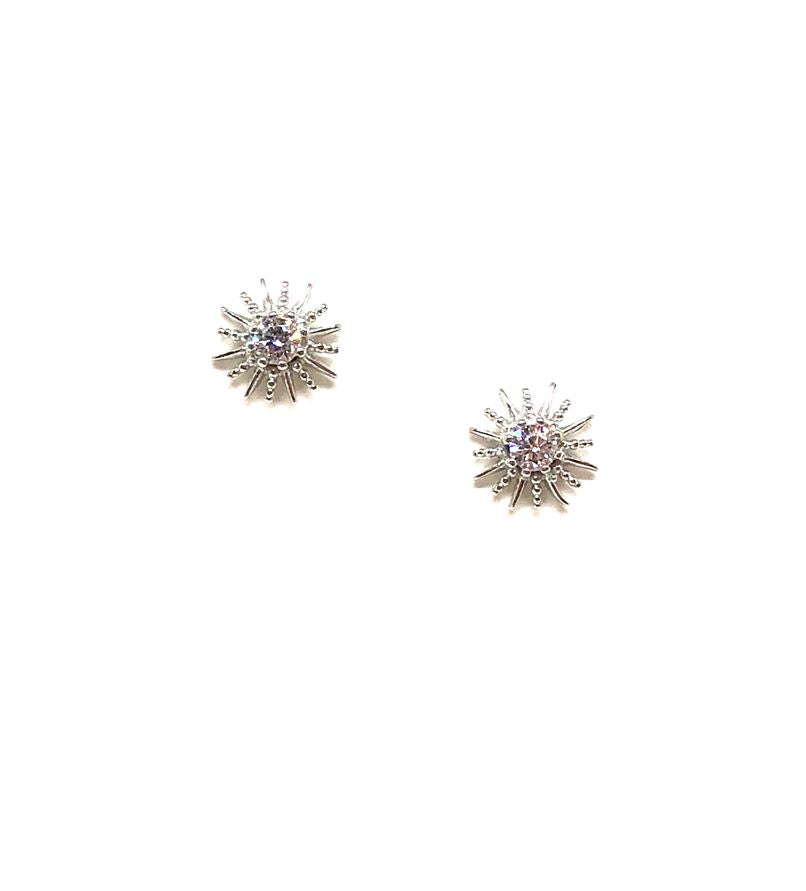 Sun CZ Stud: Sterling Silver (EP/5SUN) – Athena Designs